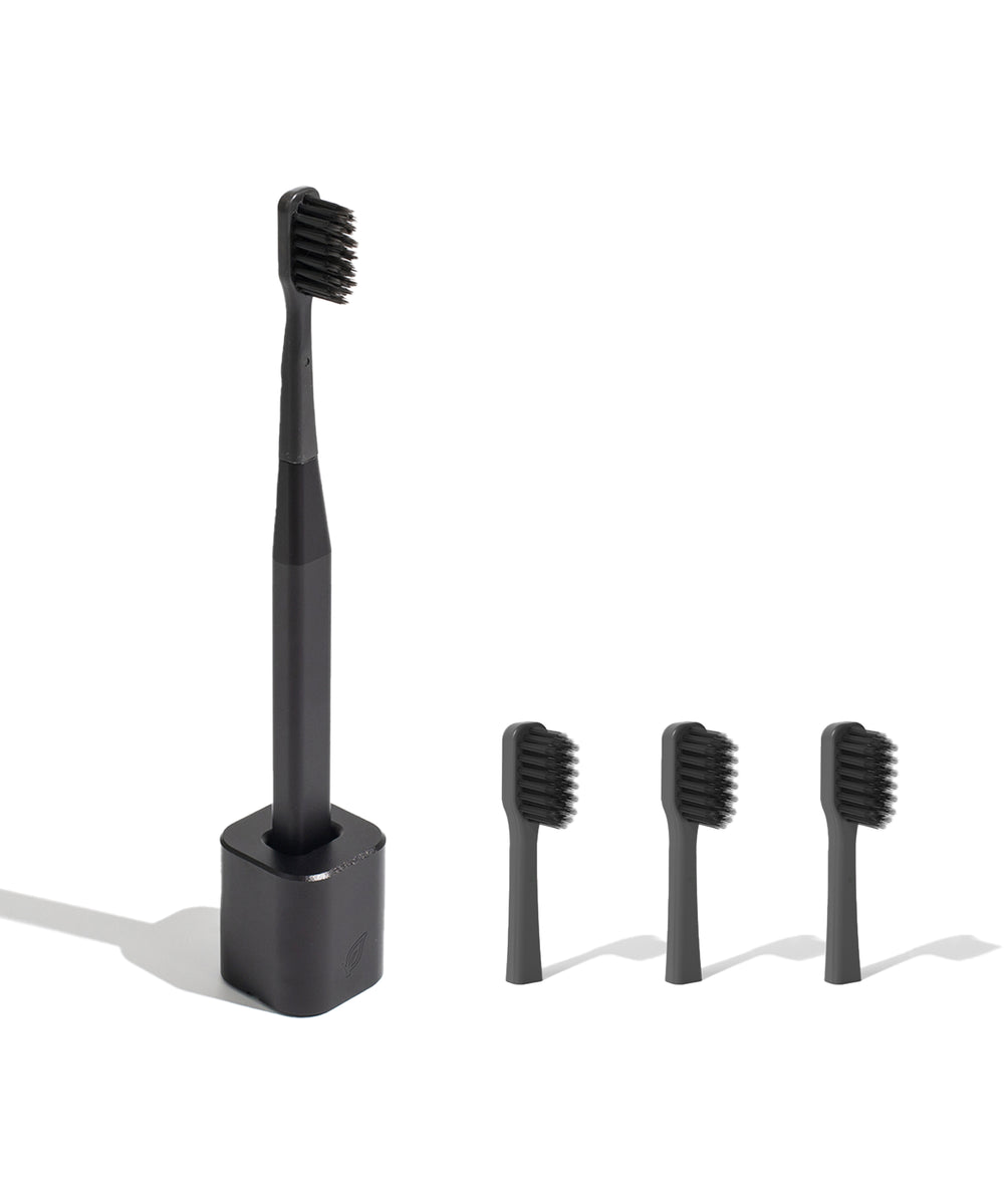 Eco friendly Black Aluminum Replaceable Toothbrush - ATYS