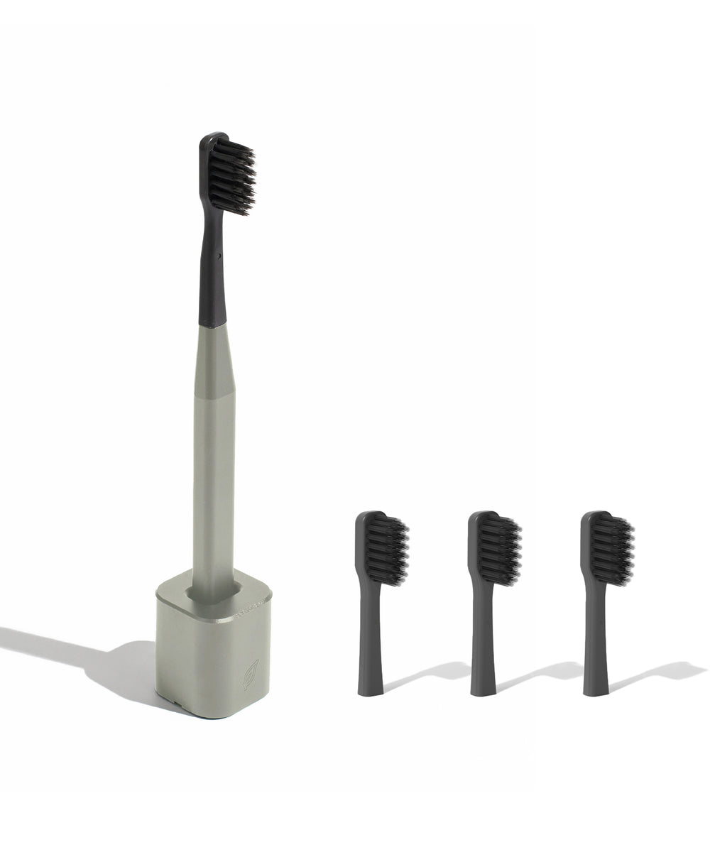 Eco friendly Black Aluminum Replaceable Toothbrush - ATYS